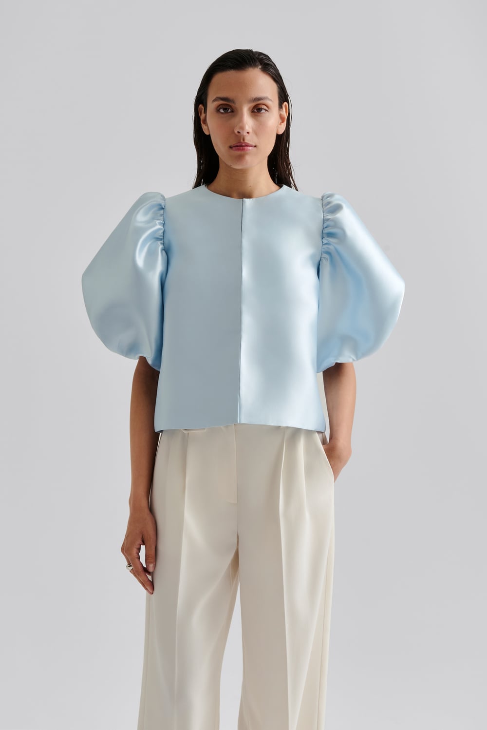 Cleo blouse - Ice Blue - BLOUSES | Malina | Occasion designer clothing