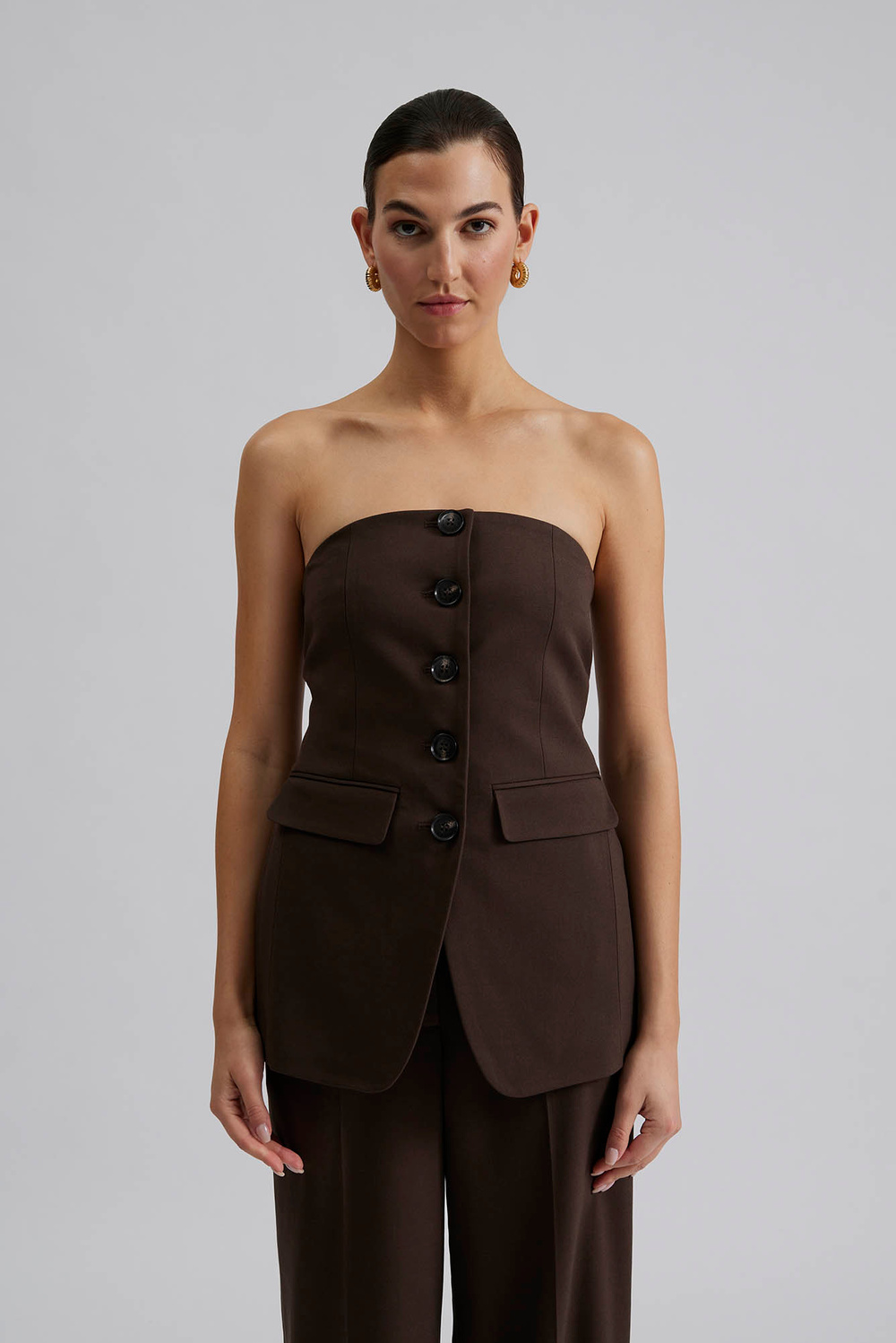 Lex top - Chocolate - TOPS & BLOUSES | Malina | Occasion designer clothing