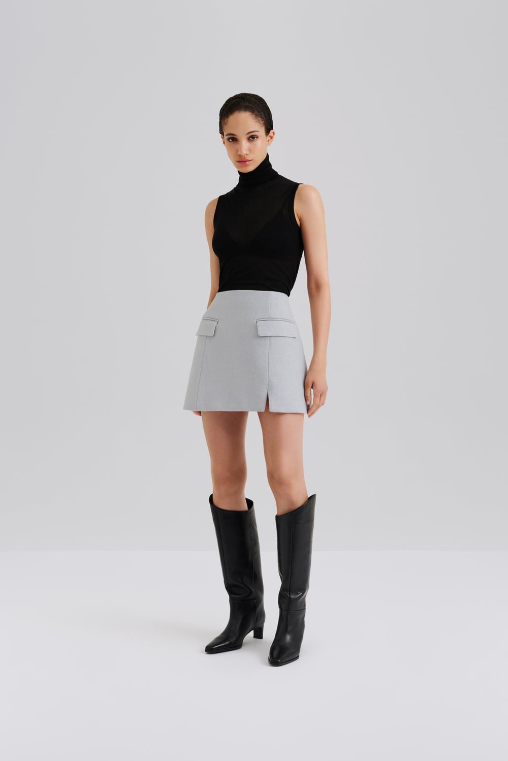 Sandra mini skirt - Blue Fishbone - MINI SKIRTS | Malina | Occasion ...