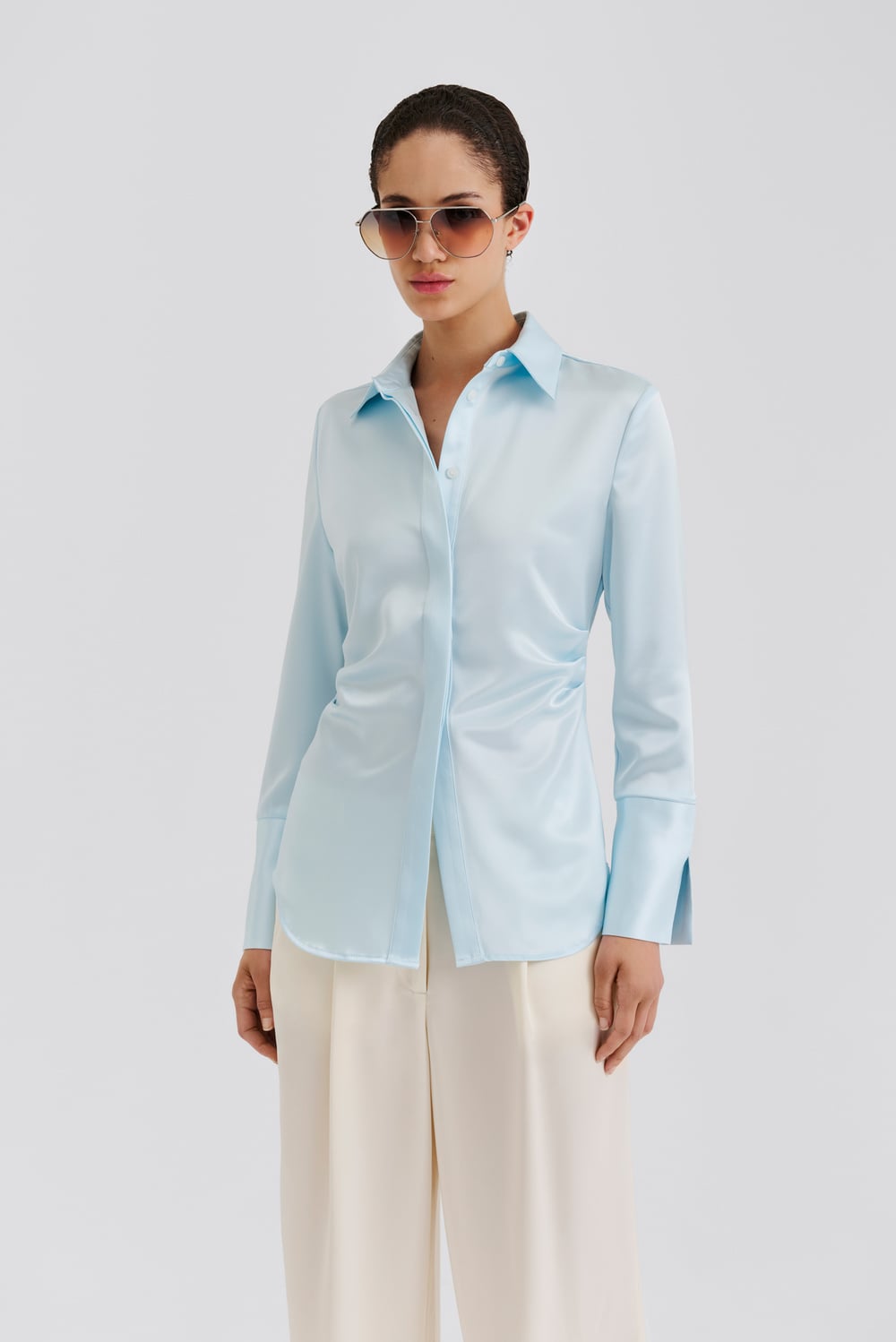 Janni shirt - Icy Blue - SHIRTS | Malina | Occasion designer clothing